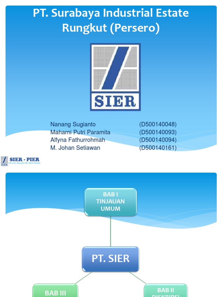 Profil PT. Surabaya Industrial Estate SIER | PDF