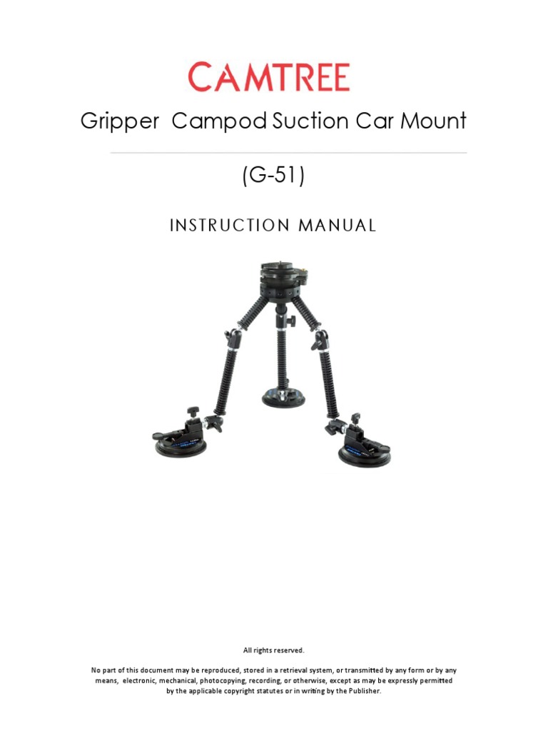 Camtree Gripper Campod Suction Car Mount G 51 | PDF | Camera ...
