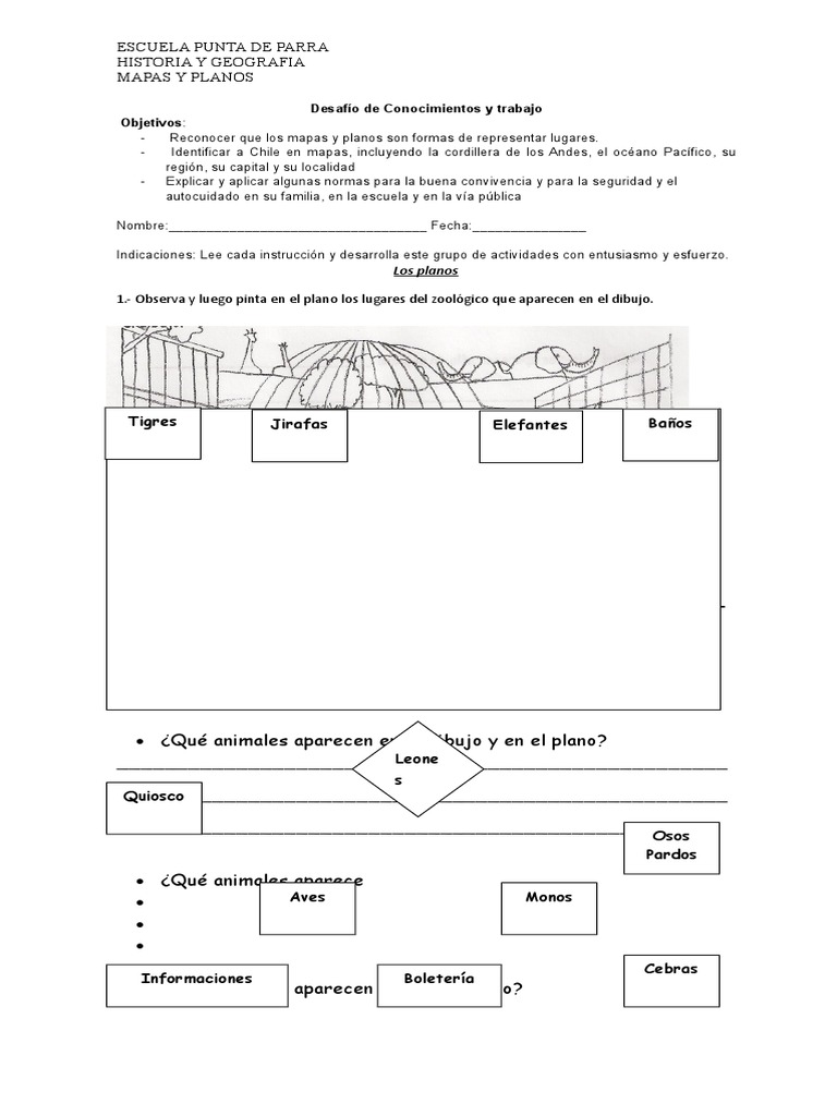 Guia de Planos y Mapas Primero Basico | PDF