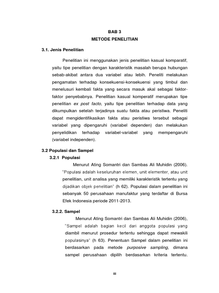 Bab 3 Metode Penelitian 3.1. Jenis Penelitian | PDF