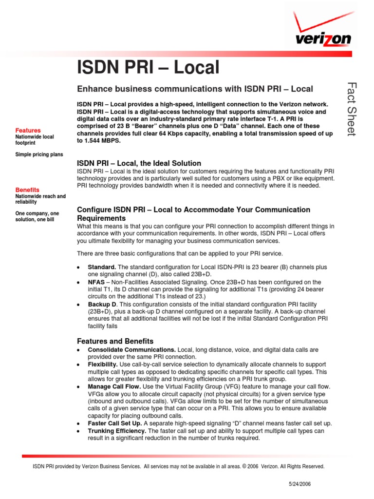 Enhance Business Communications With ISDN PRI - Local | PDF | Networks ...