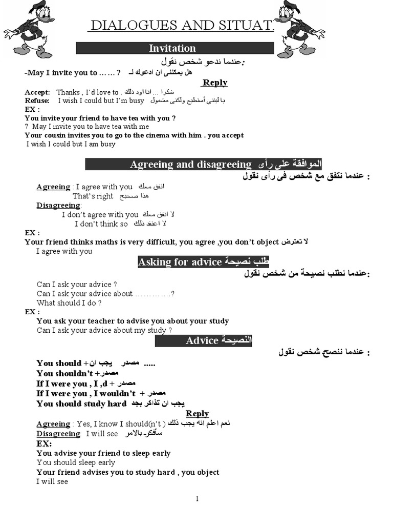 Dialogues and Situations: Invitation | PDF