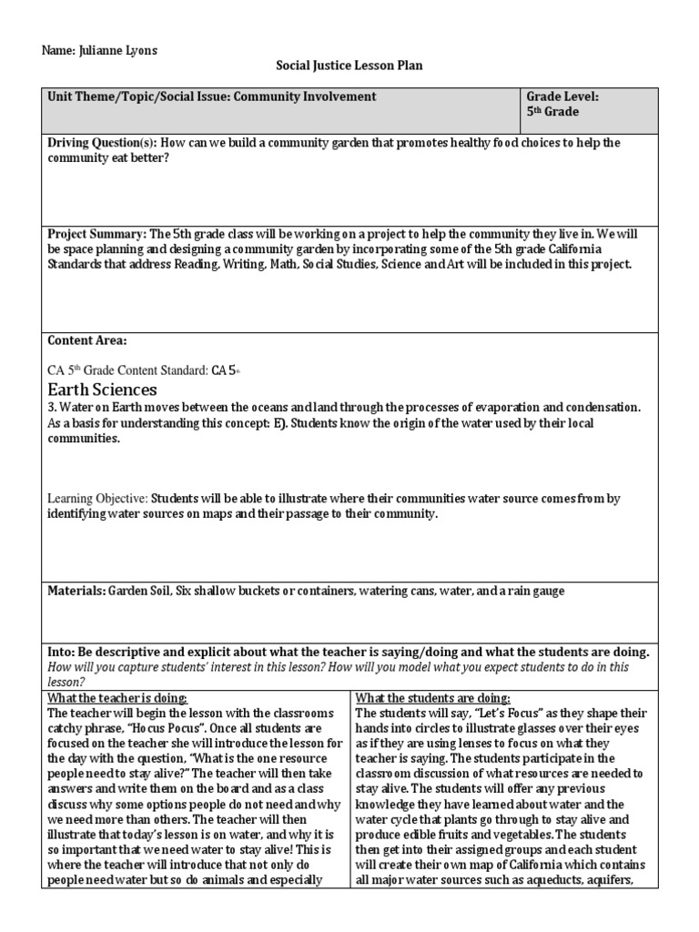 Social Justice Unit Plan | Download Free PDF | Colorado River | Teachers