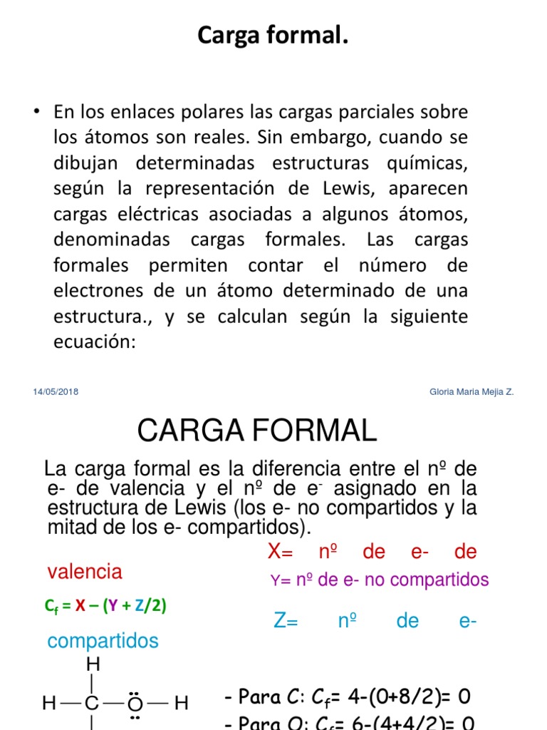Cálculo de Carga Formal en Química | PDF