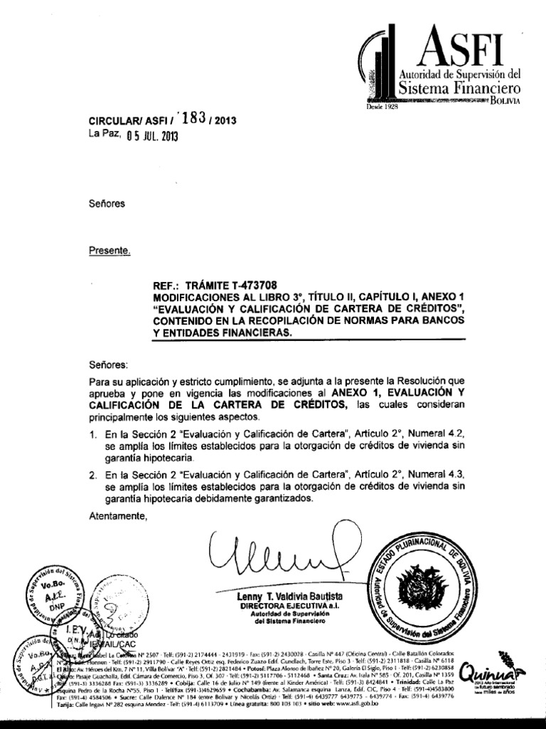 Asfi Circular #183 PDF | PDF