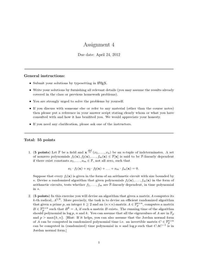 Assignment 4 | PDF | Time Complexity | Logarithm