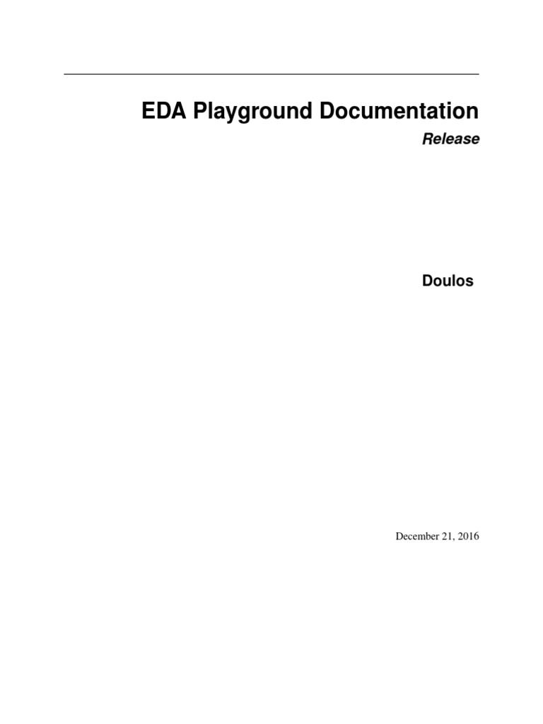 EDA Playground Documentation: Release | PDF | Hardware Description ... EDA Playground Documentation: Release | PDF | Hardware Description ...