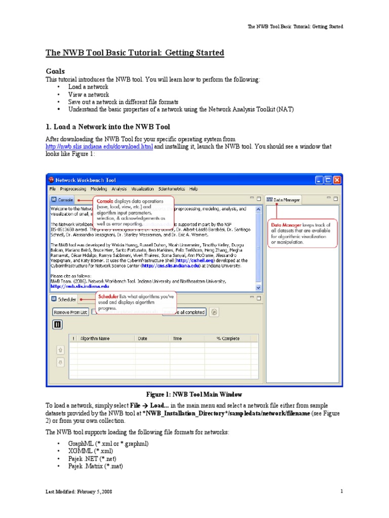 The NWB Tool Basic Tutorial: Getting Started: Goals | PDF | File Format ...