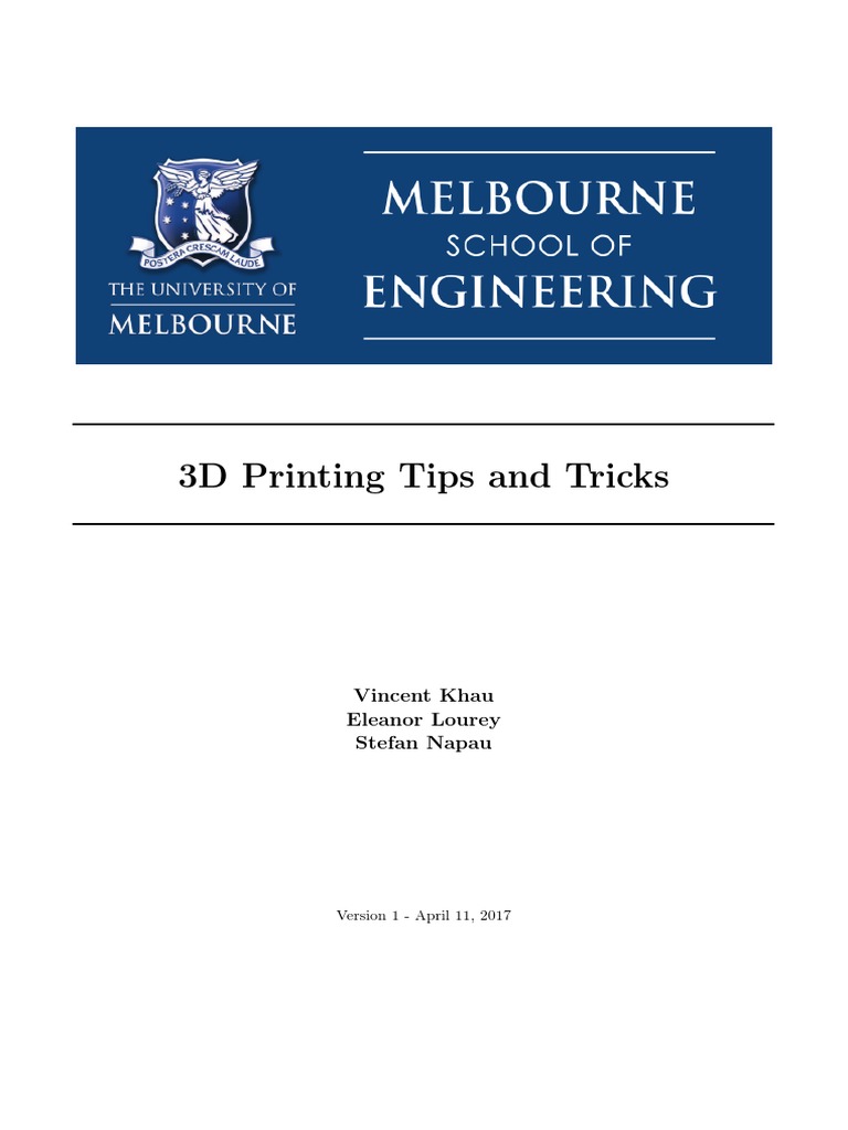 3D Printing Tips and Tricks | PDF | 3 D Printing | 3 D Computer Graphics