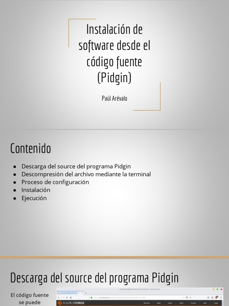 Guía: Instala Pidgin desde Código Fuente | PDF | Programa de computadora | Programación