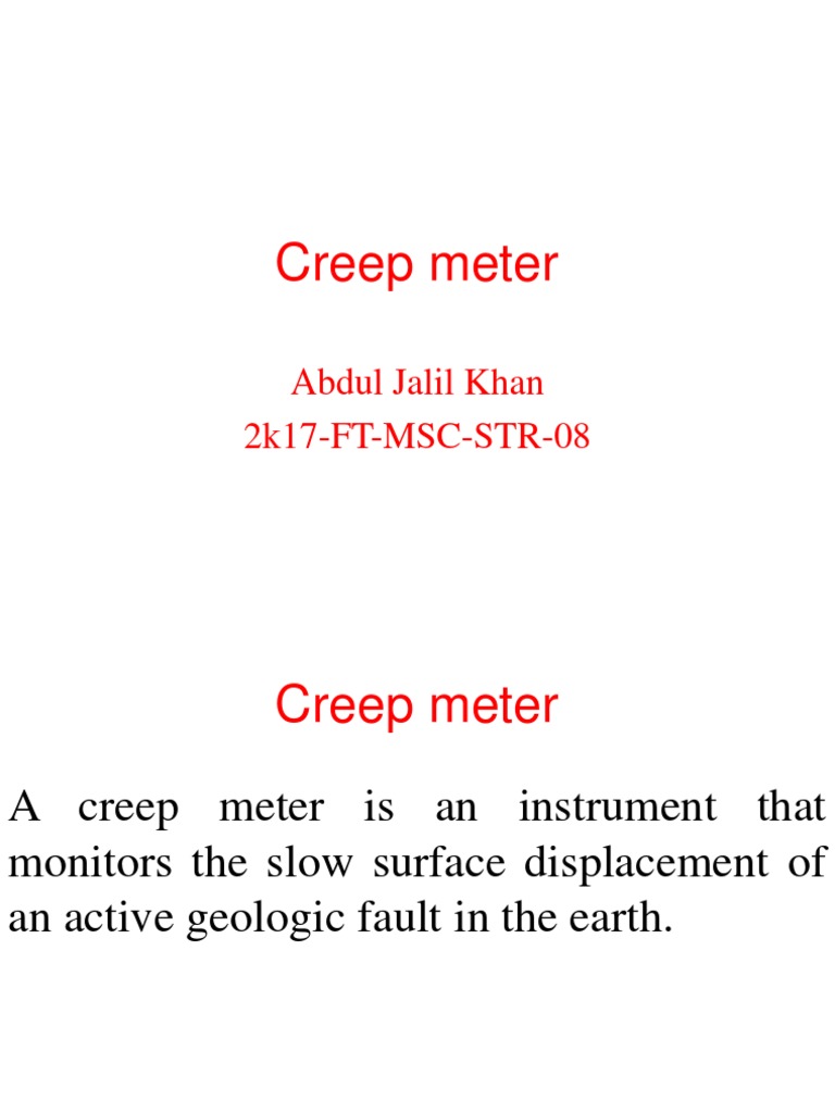Creep Meter | PDF
