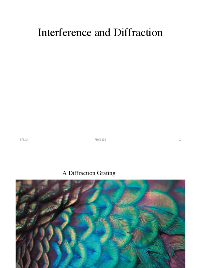 Interference and Diffraction | PDF | Photon | Diffraction