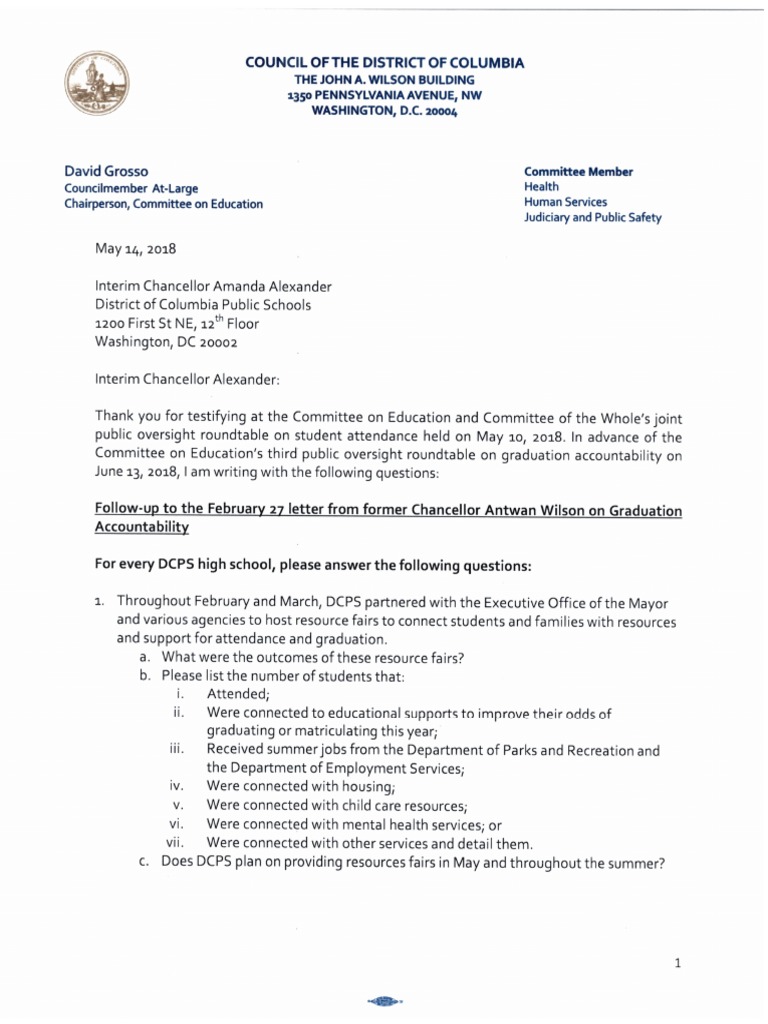 05142018 Grosso Graduation Accountability Letter Follow-Up