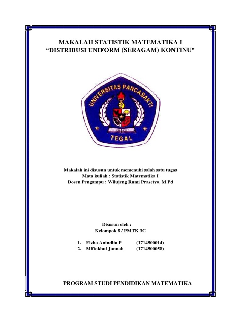 Distribusi Uniform Kontinu dalam Statistika | PDF