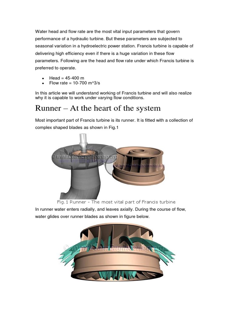 Francis Turbine | PDF | Turbine | Continuum Mechanics