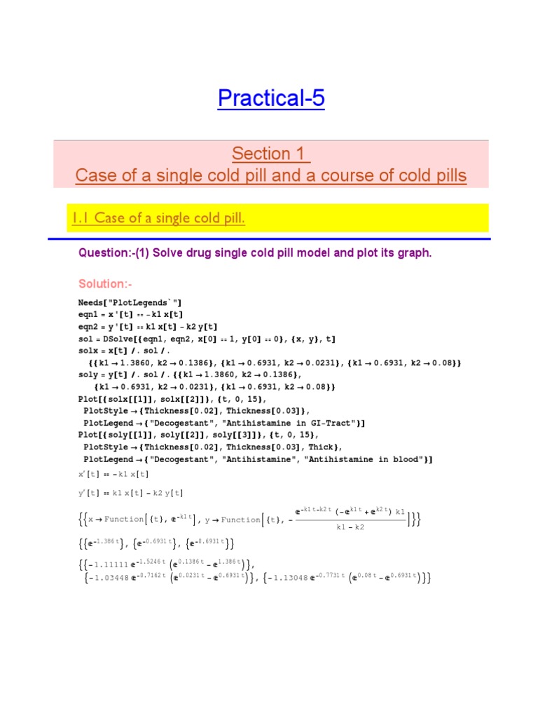 Practical 5 | PDF | Equations | Mathematical Analysis