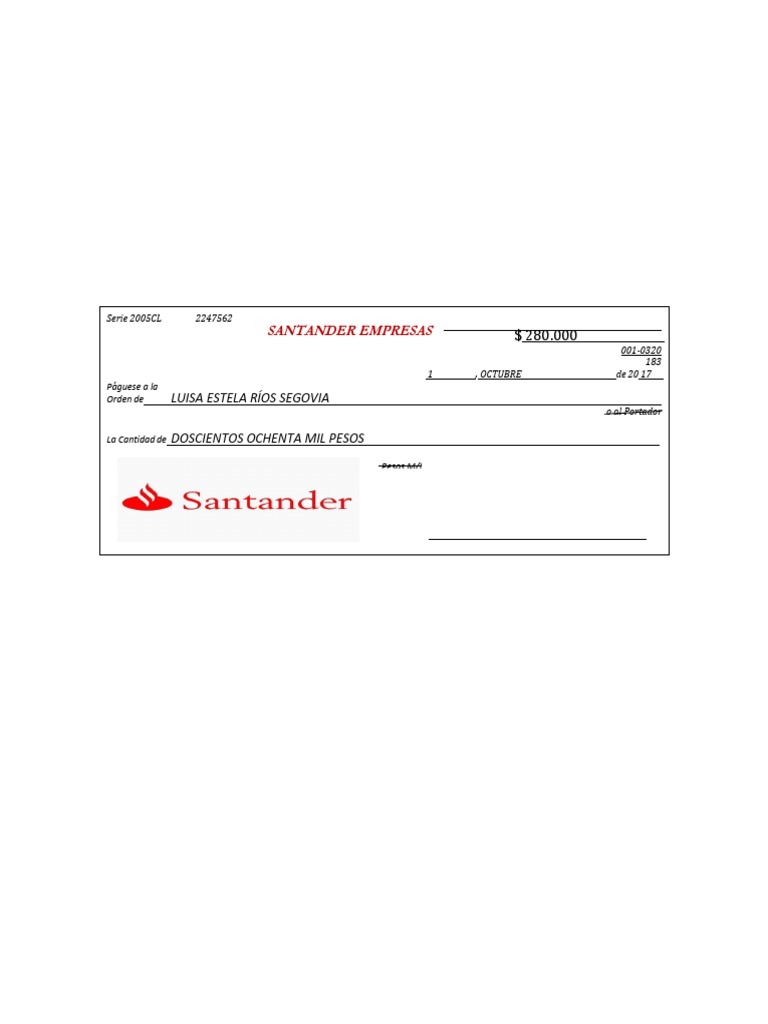 Modelo Cheque Word | PDF