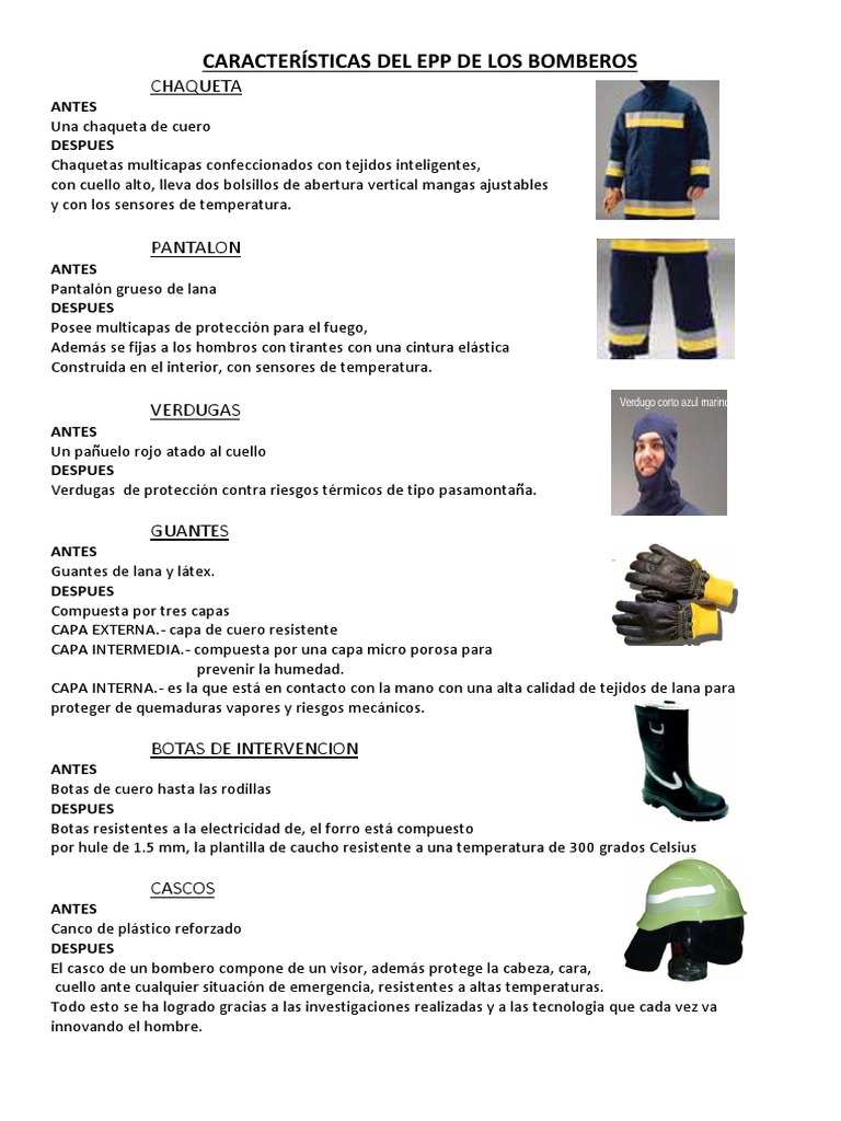 Características Del Epp de Los Bomberos | PDF