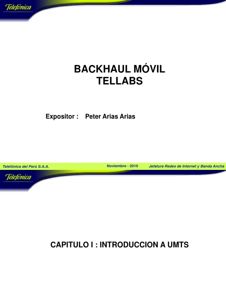 Backhaul Móvil y UMTS en 3G | PDF | Gsm | Mobile Telephony