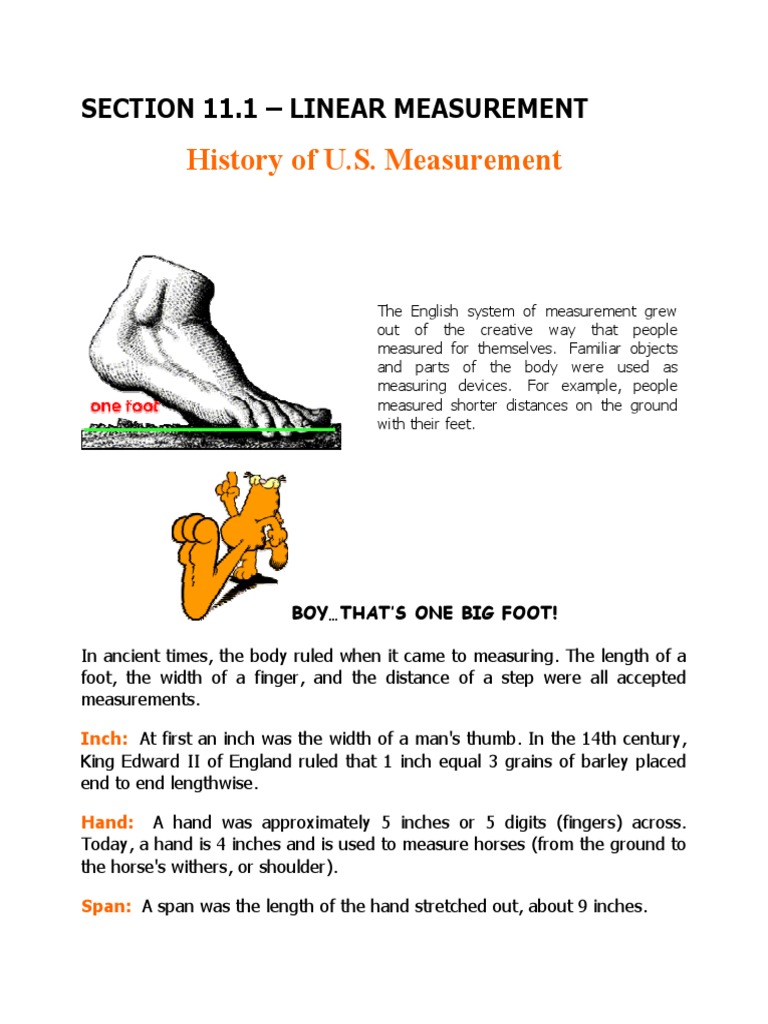 History of Measurements | PDF | Foot (Unit) | Circle