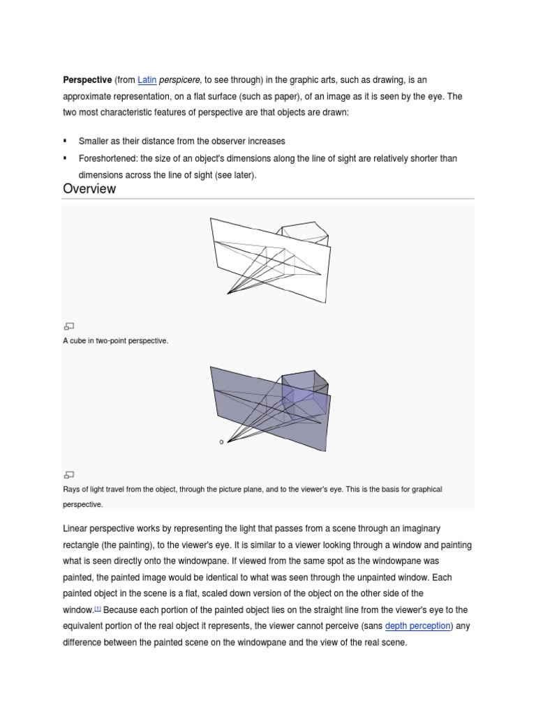 Perspective | PDF | Perspective (Graphical) | Geometry