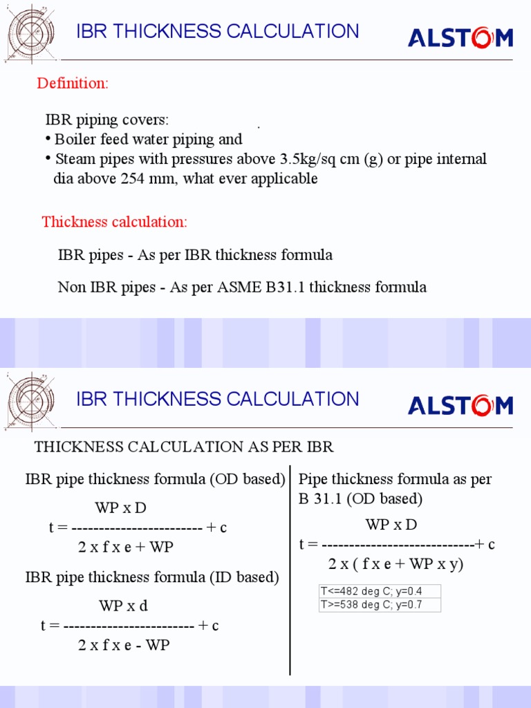 Ibr Thickness Calculation: Definition | PDF | Pipe (Fluid Conveyance ...