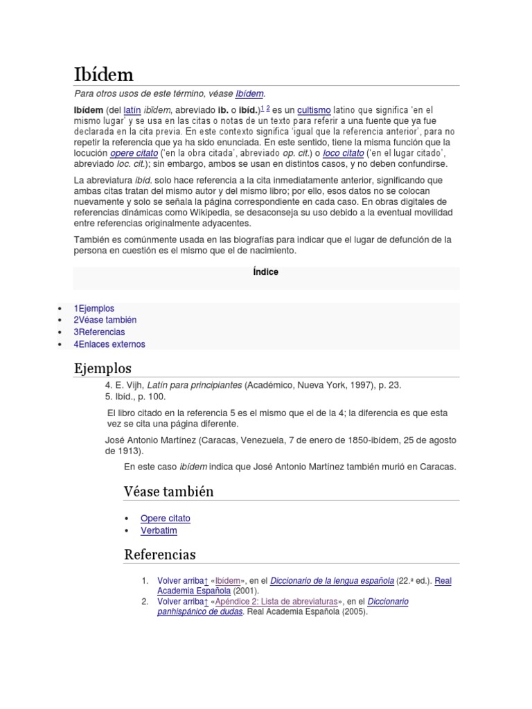 Ibídem | PDF | Sic | Lingüística