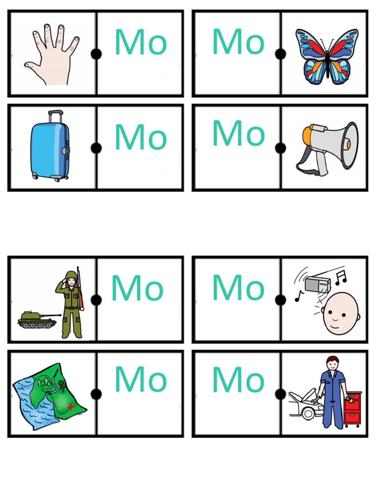 Dominó - Silaba Inicial Sonido M | PDF