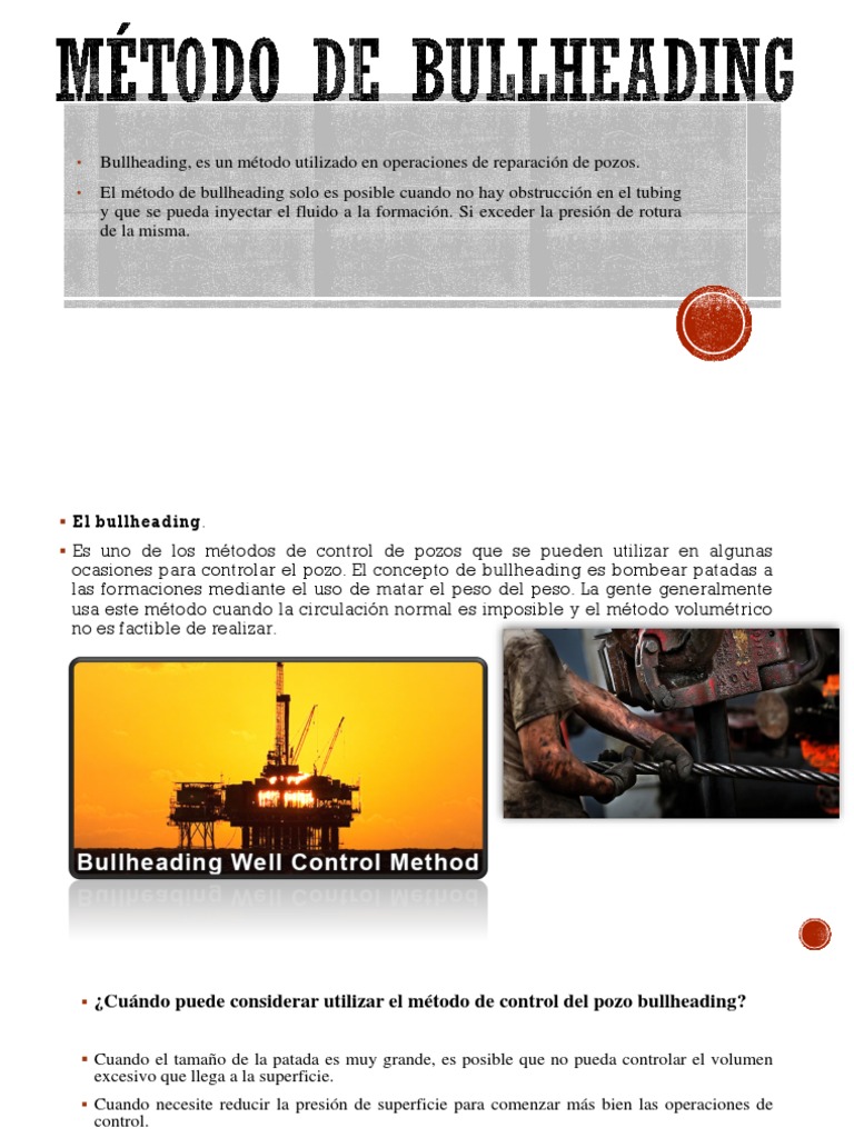 Bullheading: Control de Pozos Seguro | PDF | Bomba | Presión