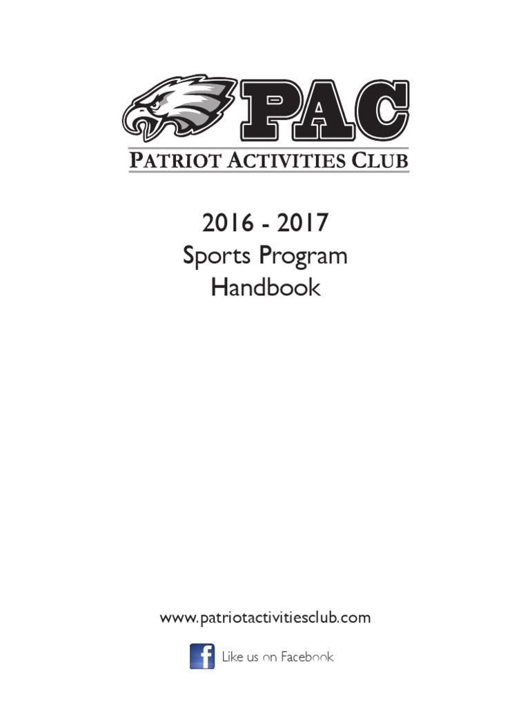 2016-2017 PAC Sports Handbook PDF | PDF | Sports | Competition