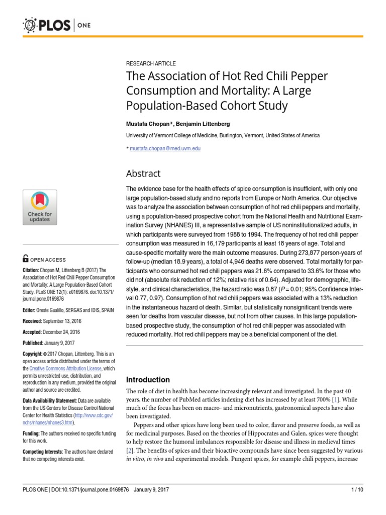 Red Pepper | PDF | Cardiovascular Diseases | Chili Pepper