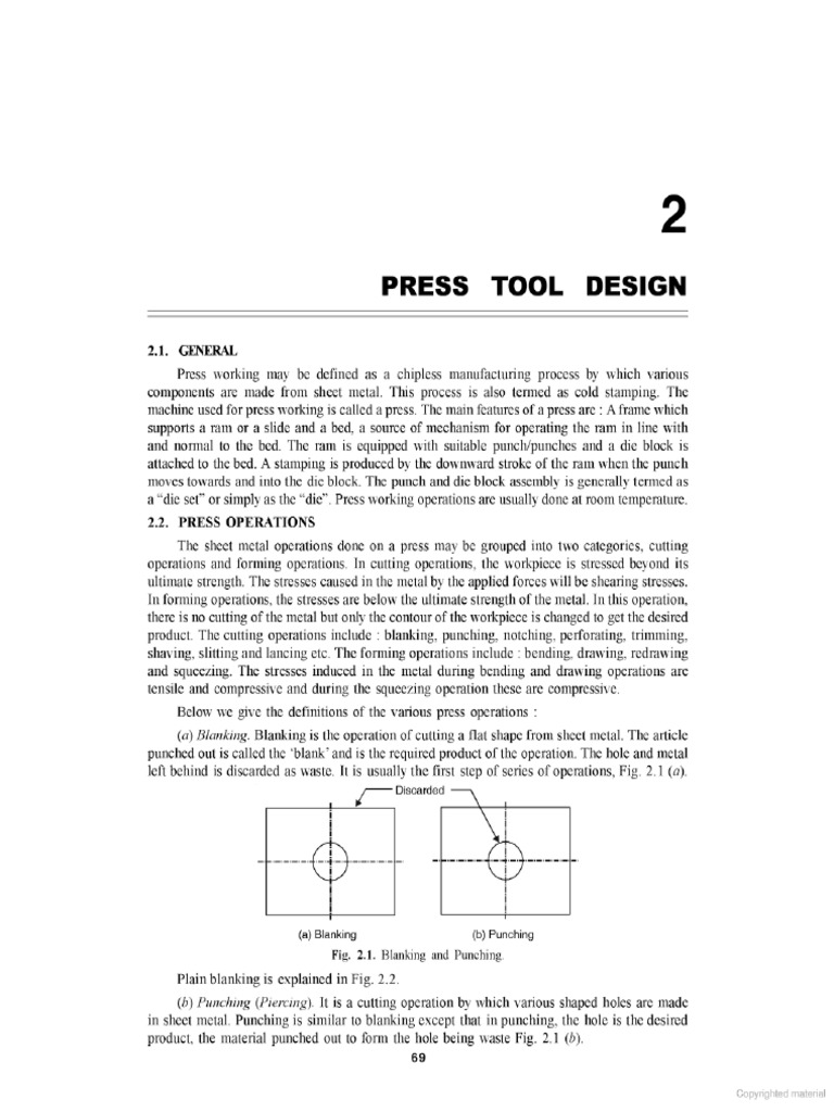 Press Tool Design | PDF