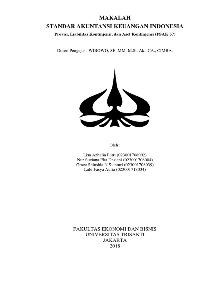 Penerapan PSAK 57 dalam Akuntansi | PDF | Pengelolaan Keuangan & Uang