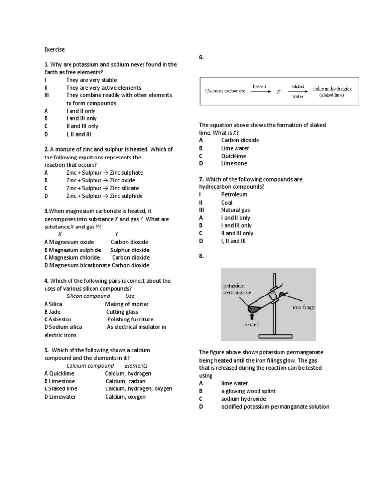 Science Form 3 Chapter 6 | PDF | Carbon | Sulfur