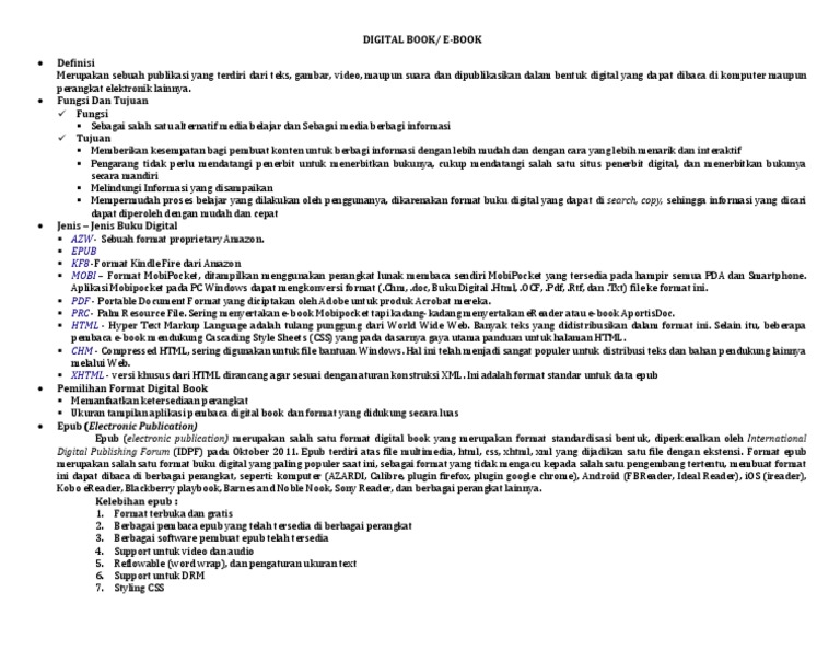 Digital Book Formats and Benefits | PDF