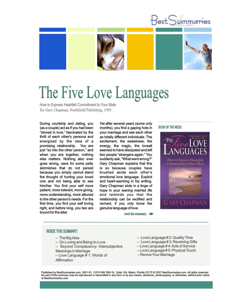 The Five Love Languages | PDF | Love | Psychological Concepts