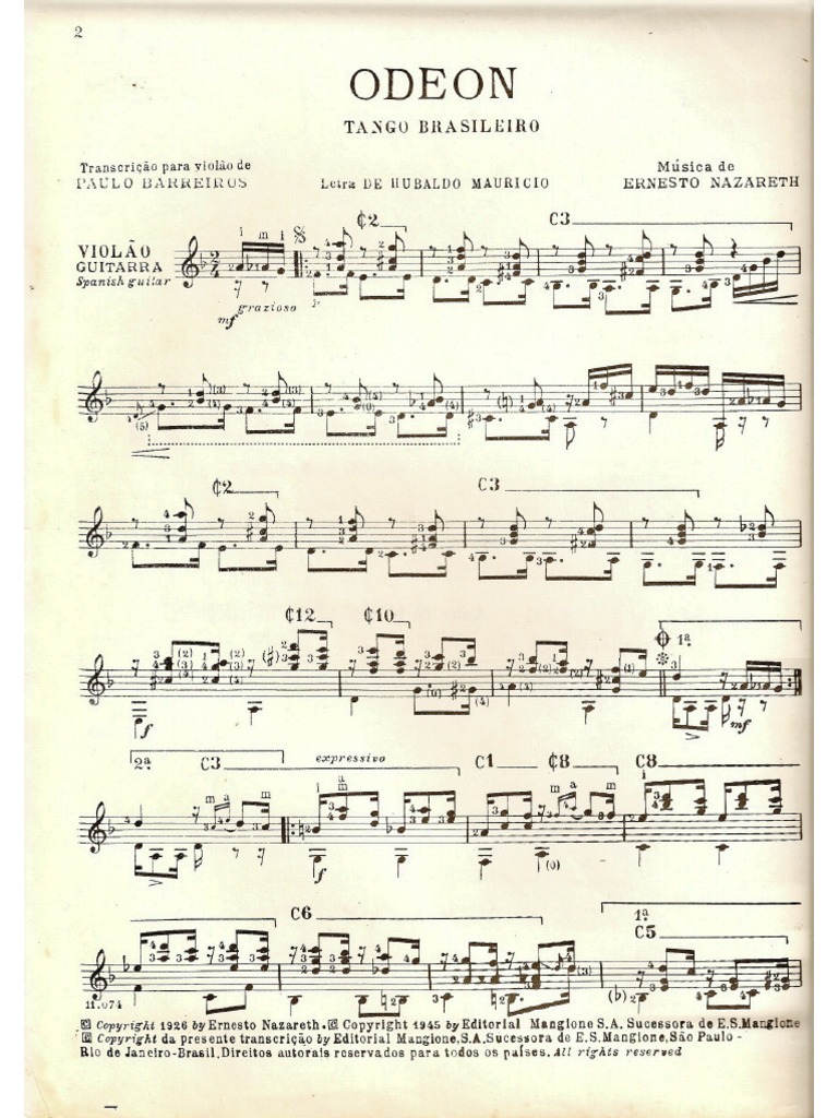 Odeon Ernesto Nazareth Violatildeo Solo PDF | PDF