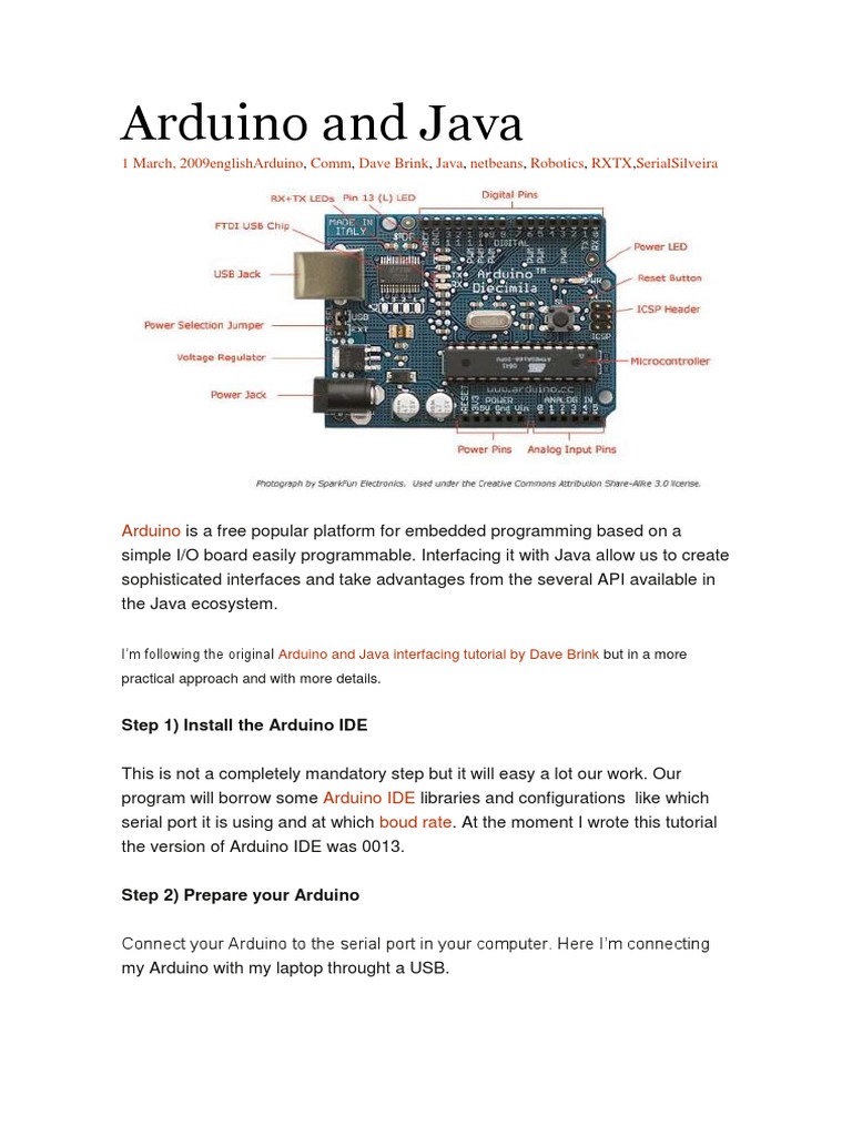 Arduino and Java | PDF | Integrated Development Environment | Arduino