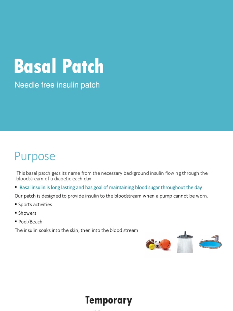 Basal Patch: Needle Free Insulin Patch | PDF