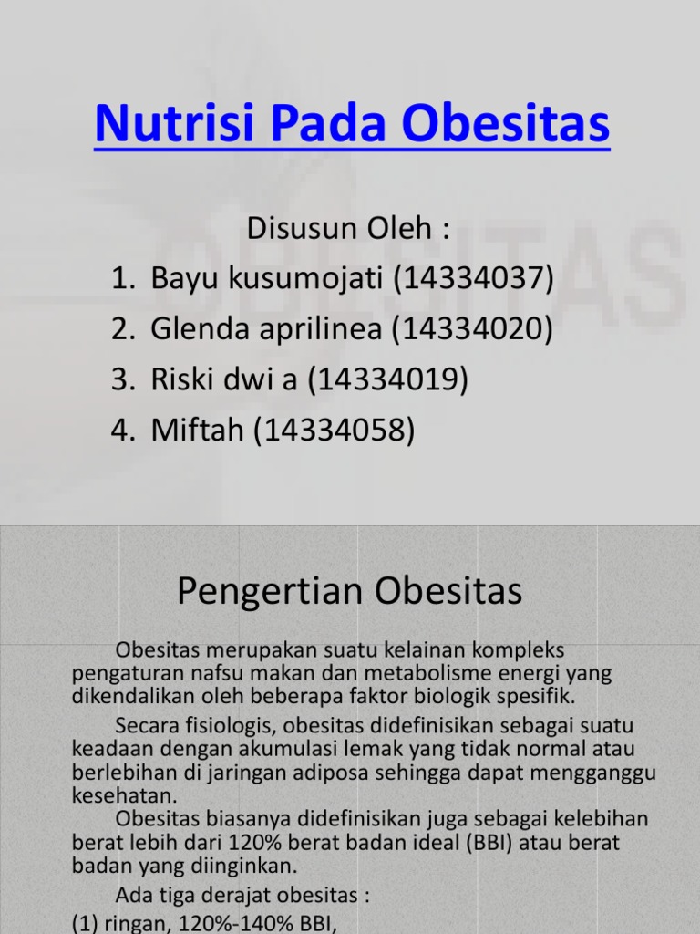 Nutrisi untuk Atasi Obesitas Ringan | PDF | Pengembangan Diri | Gaya Hidup