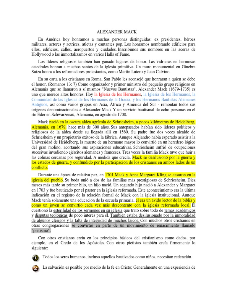 Alexander Mack | PDF | Religion & Spirituality