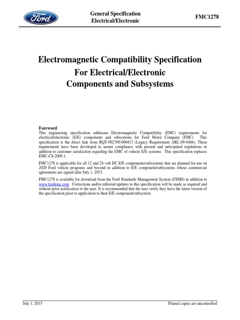 FMC 1278 | PDF | Electromagnetic Compatibility | Electromagnetic ...