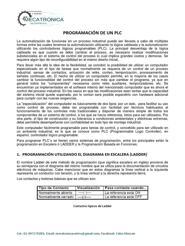 Clase 3_programación de Plc | PDF | Controlador lógico programable | Programa de computadora
