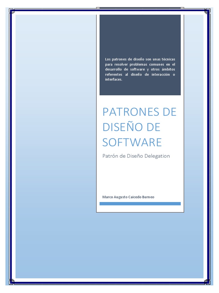 Patrones de Diseño | PDF | Patrón de diseño de software | Objeto ...