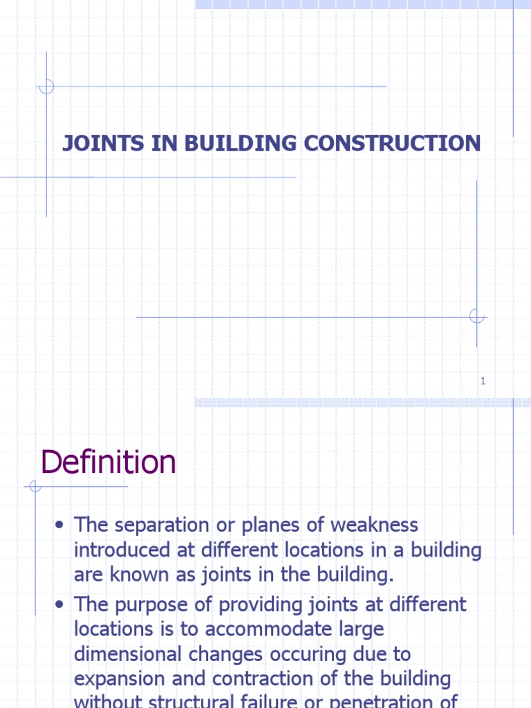Joints in Construction | PDF | Concrete | Building Engineering