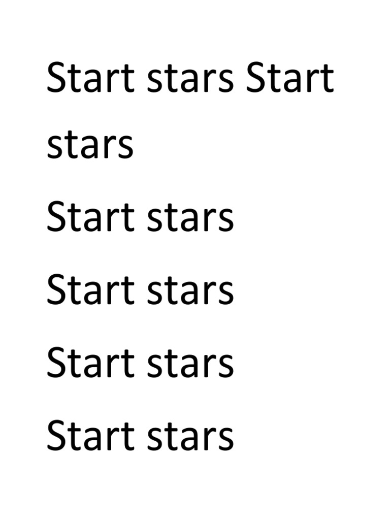 Start Stars Start Stars | PDF