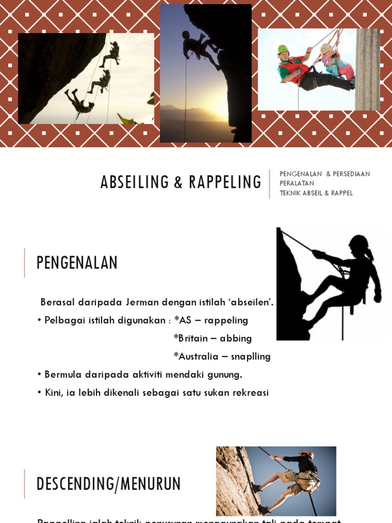 Abseiling & Rappeling-1 | PDF