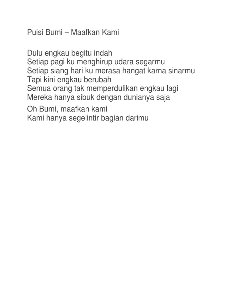 Puisi Bumi | PDF