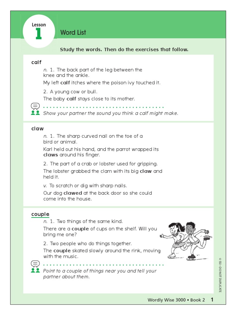 Wordly Wise 3000 Book 2 Lesson 1 10 | PDF | Night Sky | Planets