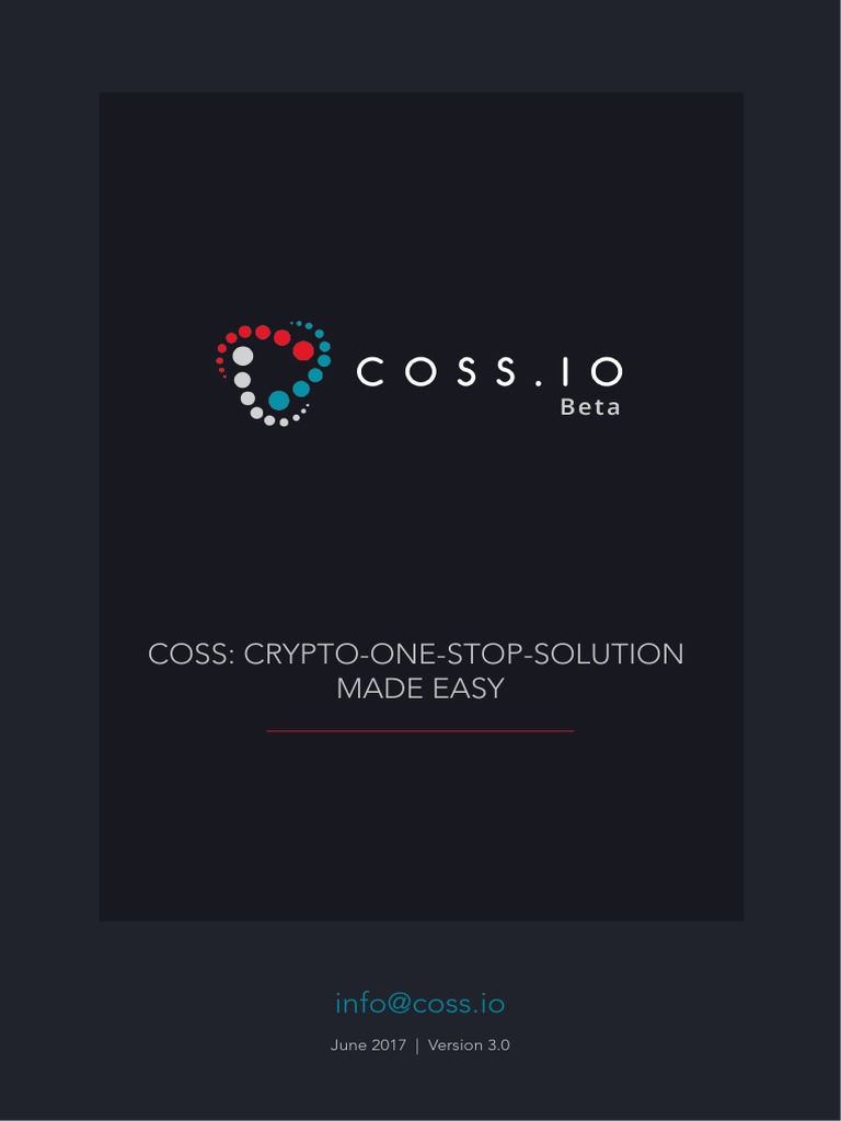 Coss Whitepaper v3 | PDF | Cryptocurrency | Computer Security